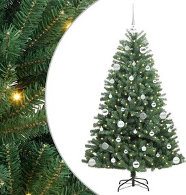 Umělý Skládací Vánoční Strom Zelená 150 cm PVC a kov 3395483