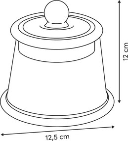Skleněná dóza na sladkosti, 400 ml - transparentní