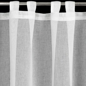 KRÁTKÁ ZÁCLONA NA POUTKÁCH ROXANA 30X150 CM BÍLÁ