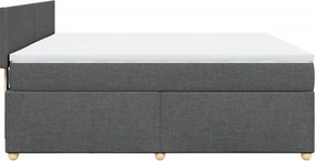 Box spring postel s matrací tmavě šedá 180x200 cm textil 3286753