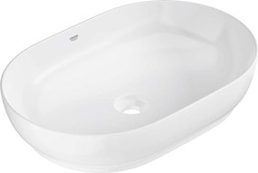 Grohe Essence - Umyvadlo na desku, 60x40 cm, bez přepadu, bez otvoru pro baterii, alpská bílá 103563SH00