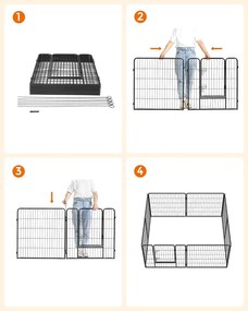 Ohrádka pro zvířata Thaso černá