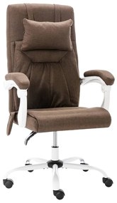 Masážní kancelářská židle hnědá textil,  20317 HangarStore.cz