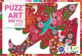 DJECO Obrysové puzzle Ptáček / 500 dílků / 56,6x47 cm