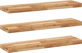 Plovoucí police 3 ks 80 x 20 x 4 cm olejované akáciové dřevo 3279585