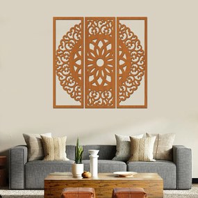 dřevo života Dřevěná mandala na zeď OHEŇ Barevný vzor: Třešeň, Rozměry (cm): 95x90