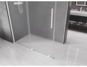 Mexen Velar, sprchový kout s posuvnými dveřmi 130 x 70 cm, 8mm sklo námraza, bílá matná, 871-130-070-31-20