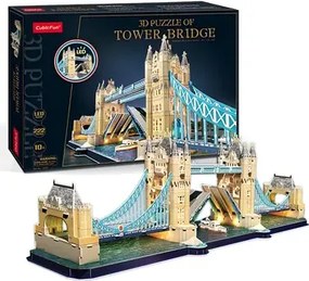 CUBICFUN Puzzle 3D Tower Bridge LED / 222 dílků / od 6 let / Papír / 4