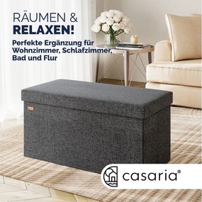 Casaria Skládací lavice 80×40×40 cm – tmavě šedá, MDF