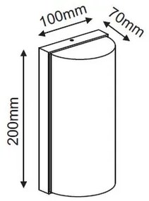 ACA Lighting Zahradní nástěnné LED svítidlo TRINO 10W/230V/3000K/560Lm/140°/IP65, tmavě šedé