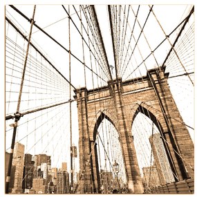 Obraz na plátně - Manhattan Bridge - čtverec 3925FA (80x80 cm)