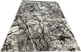 HU Vícebarevný moderní koberec Glamour 25226-Siyach Rozměr: 60x110 cm
