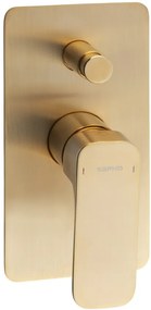 Sapho SPY podomítková sprchová baterie, 2 výstupy, zlato mat