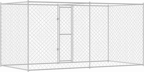 Klec pro psa Stříbrná 400 x 200 x 200 cm Pozinkovaná ocel 3368309