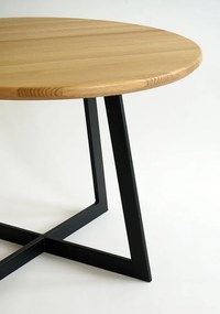 Kulatý jídelní stůl Rondo II s masivní dubovou deskou 800 mm