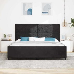 Postel s boxspringem s čelo Černá 200 x 200 cm samet 3345031