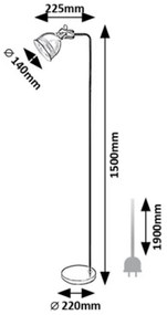 Rabalux 2243 - Stojací lampa FLINT 1xE27/40W/230V béžová