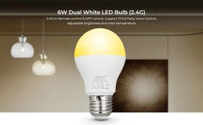 LED Solution Mi-Light MiBoxer RF LED žárovka CCT 6W E27 FUT017