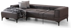 Hanah Home Rohová pohovka HORIZON tmavě šedá levá