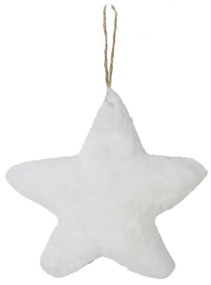 Závěsná dekorativní ozdoba bílá hvězda - 15*5*15cm