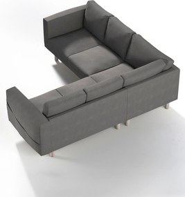 Potah na pohovku IKEA Norsborg rohová 4-místná barva šedá látka pletený vzor
