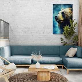 Obraz modro-zlatý medvěd Varianta: 40x60