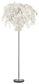 Bílá stojací lampa Trio Leavy, výška 180 cm