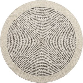Diamond Carpets India, Ručně vázaný kusový koberec Orba J-49 Natural kruh, 300x300 (průměr) kruh, bílá, chodba / předsíň