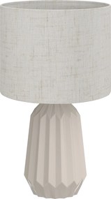 HOMCOM Stolní lampa, lampička na stůl, noční lampička s lněným stínidlem, kolébkový spínač, lampička na psací stůl, 22 x 39 cm, béžová