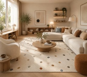 Hanse Home, Dětský koberec Adventures 106210 Cream Multicolor, 120x170, bílá, dětský pokoj