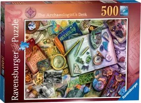 RAVENSBURGER Puzzle Stůl archeologa / 500 dílků / 49x36 cm