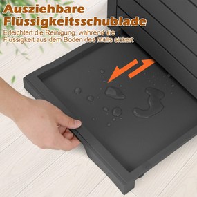 Costway Sada 2 118 L odpadkový koš s víkem a výsuvným zásobníkem na kapaliny