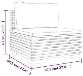 9dílná zahradní sedací souprava s poduškami masivní teak,  3100890