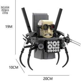 Skibidi Toilet figurky - stavebnice Varianta: č. 654 - 363 ks