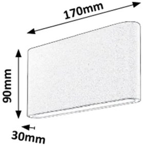 Rabalux 7952 - LED Venkovní nástěnné svítidlo NESNA 2xLED/6W/230V IP54 3000K