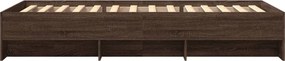Rám postele bez matrace hnědý dub 75 x 190 cm kompozitní dřevo 3295715