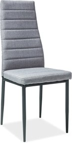 MAXIVA Jídelní židle - H-265, černé nohy, různé barvy na výběr Čalounění: šedá (tap.06)