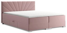 Kontinentální postel dvoulůžko BOXSPRING MILTO + topper v ceně | 140x200 | VÝBĚR TKANIN