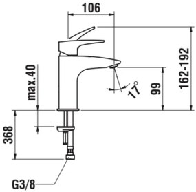 LAUFEN HF500702100000 - Umyvadlová baterie LAURIN 16,2 cm lesklý chrom