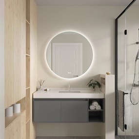Erga Sofia, kulaté LED zrcadlo 90cm, 2070 lm, 3 barvy světla, ERG-V01-207-9090