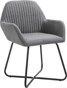 Jídelní židle 2 ks tmavě šedé textil 249808