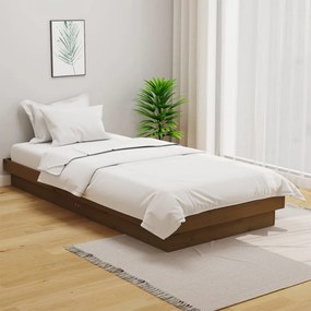 Rám postele medově hnědý masivní dřevo 100 x 200 cm,  819900