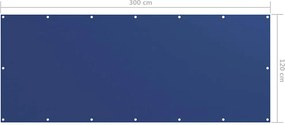 Balkónová zástěna modrá 120 x 300 cm oxfordská látka 135016