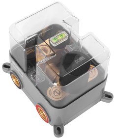 Sprchový komplet REA LUNGO + BOX s termostatickou podomítkovou baterií, černá mat