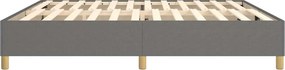 Rám postele s boxspringem tmavě šedý 200 x 200 cm textil 3120986