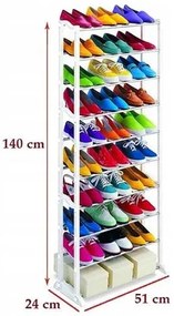 Verk Skládací botník Amazing Shoe Rack 30 párů bílá