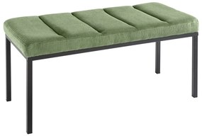 Designová lavice Bailey 80 cm zelený manšestr