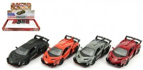 Teddies Auto Kinsmart Lamborghini Veneno kov 13cm na zpětné natažení