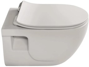 Sapho Sapho, BRILLA závěsná WC mísa, Rimless, 36,5x53cm, latte matná, 100614-114