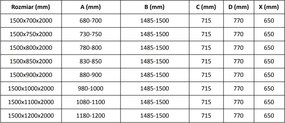 Mexen Velar, sprchový kout s posuvnými dveřmi 150(dveře) x 80(stěna) cm, 8mm čiré sklo, bílá, 871-150-080-01-20